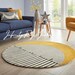 Modern Round Area Rug Woolen Carpet for Living Room. Premium - Etsy