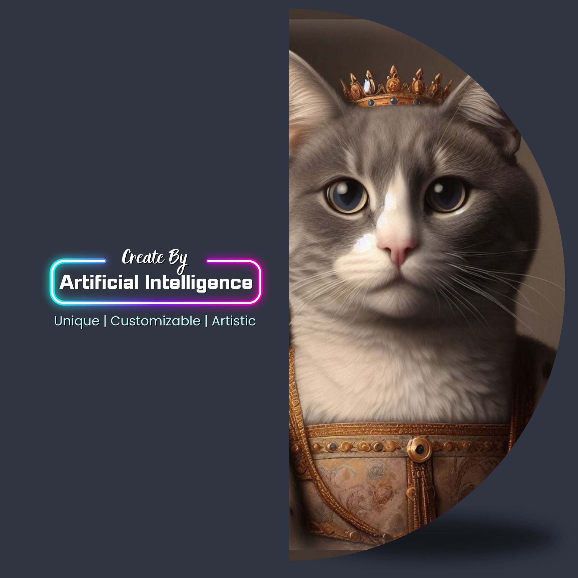 Lady Smoke, Custom Regal Pet, Regal Pet Art, Regal Pet Portrait ...