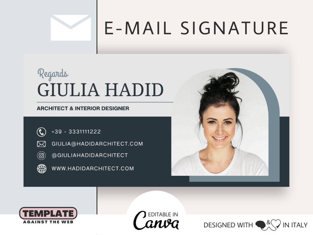 Email Signature Template Canva Email Signature Design Email Signature ...