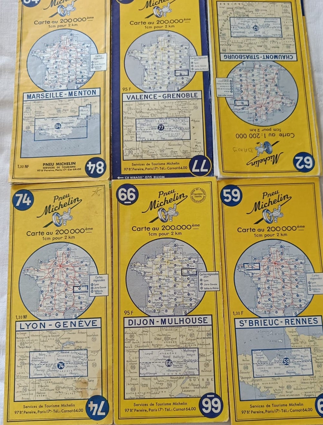 Vintage Map Michelin Road Map - Etsy