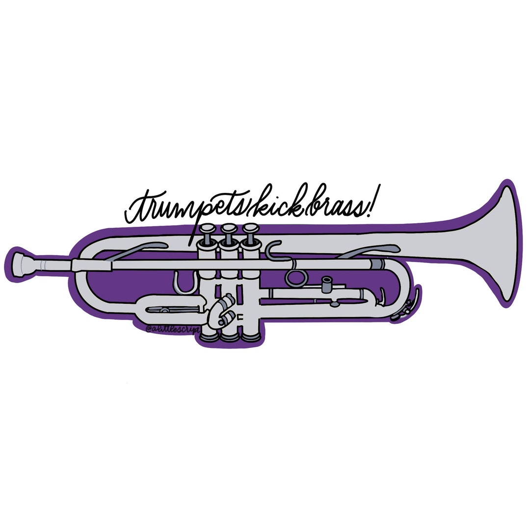 Trumpet Sticker | Hydroflask Sticker | Laptop Sticker | Waterproof ...