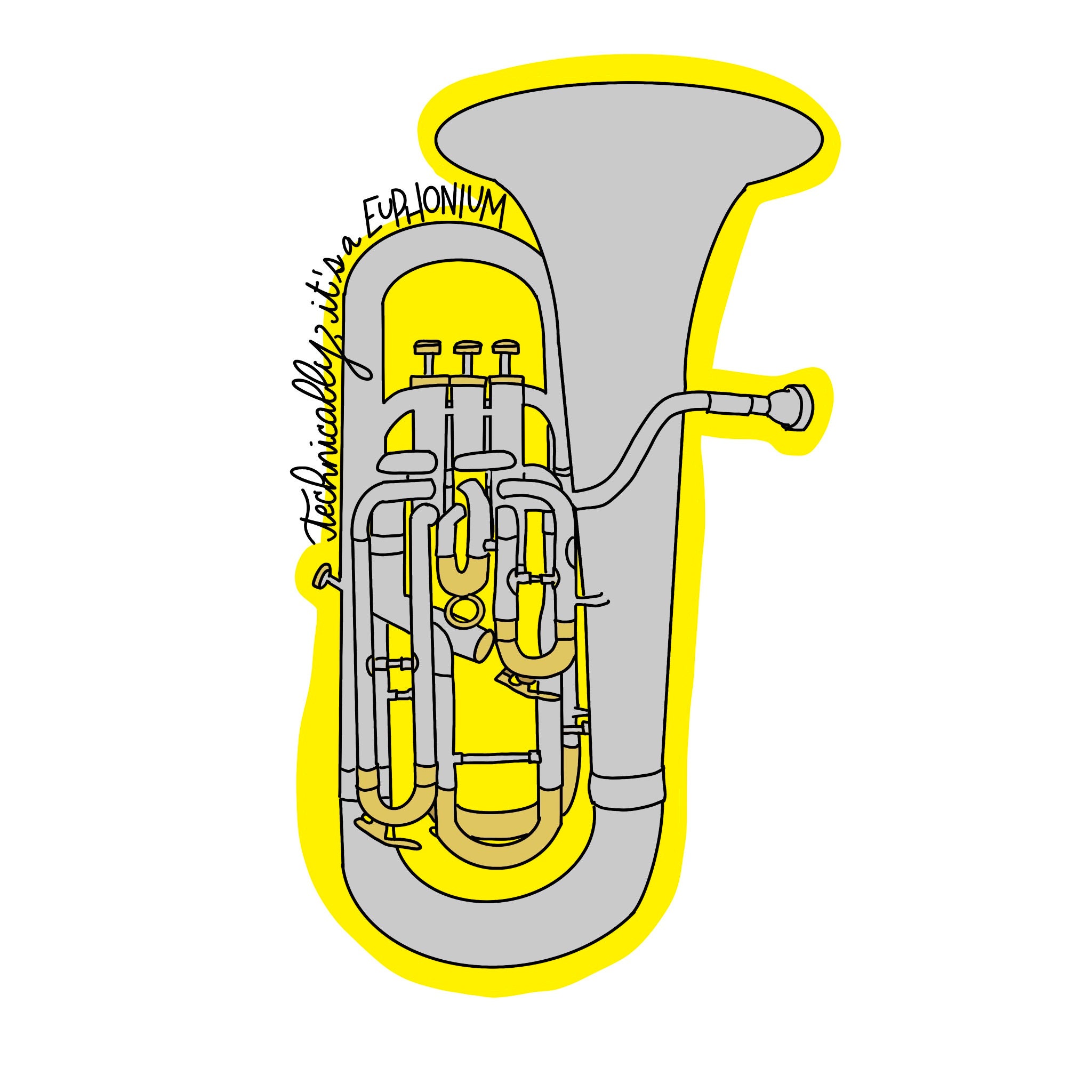 Marching Baritone Finger Chart