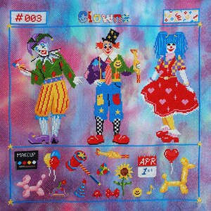 Clown Motifs #003 - Cross Stitch Pattern Keeper PDF Printable Digital ...