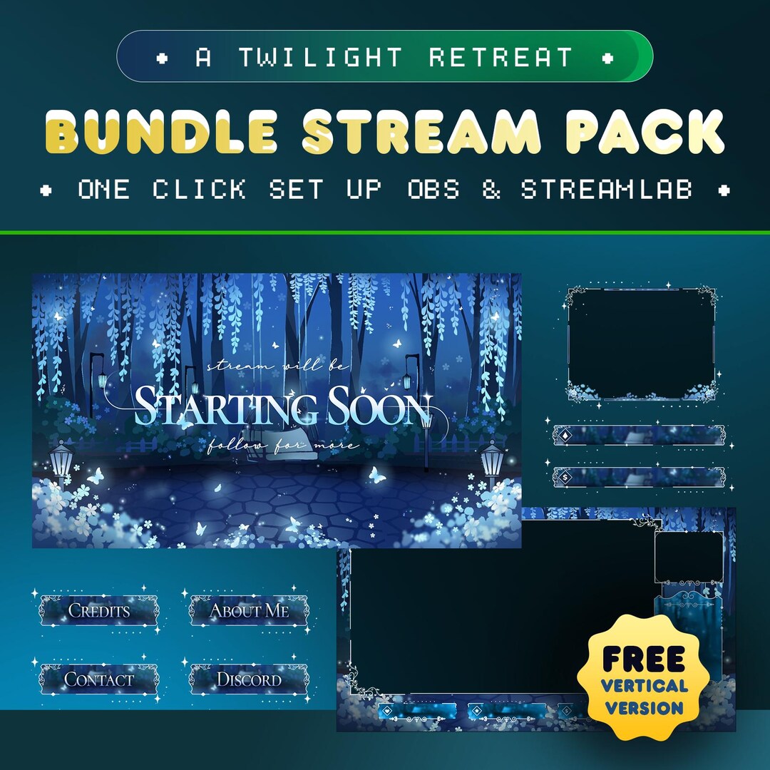A Twilight Retreat Animated Stream Overlay Package for Twitch/winter in ...