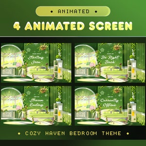 Animated Screen Cozy Stream Pack for Twitch, Kick, Youtube/haven ...