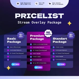 Commission Animated Background Stream Pack | Stream Overlay for OBS ...