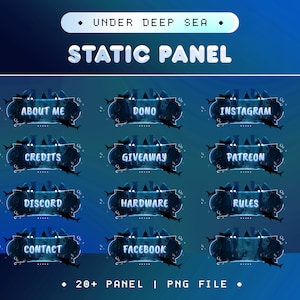 Under Deep Sea Animated Stream Overlay Package for Twitch, Kick ...