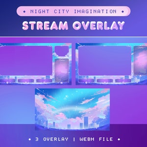 Animated Night City Stream Package for Twitch, Kick and Youtube/fantasy ...