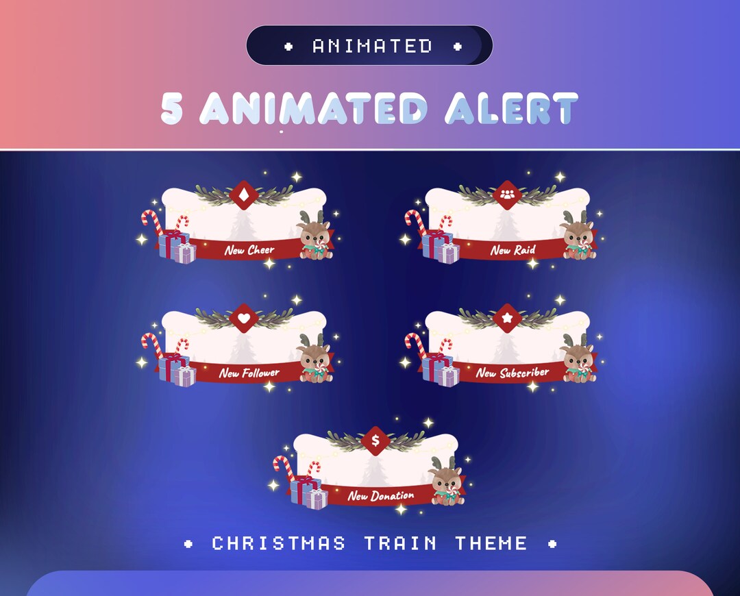 Animated Alert Christmas for Twitch, Kick, Youtube/aesthetic Theme ...