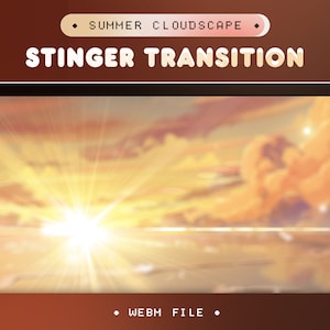 Summer Cloudscape Animated Stream Overlay Package/ocean Sunshine/blue ...