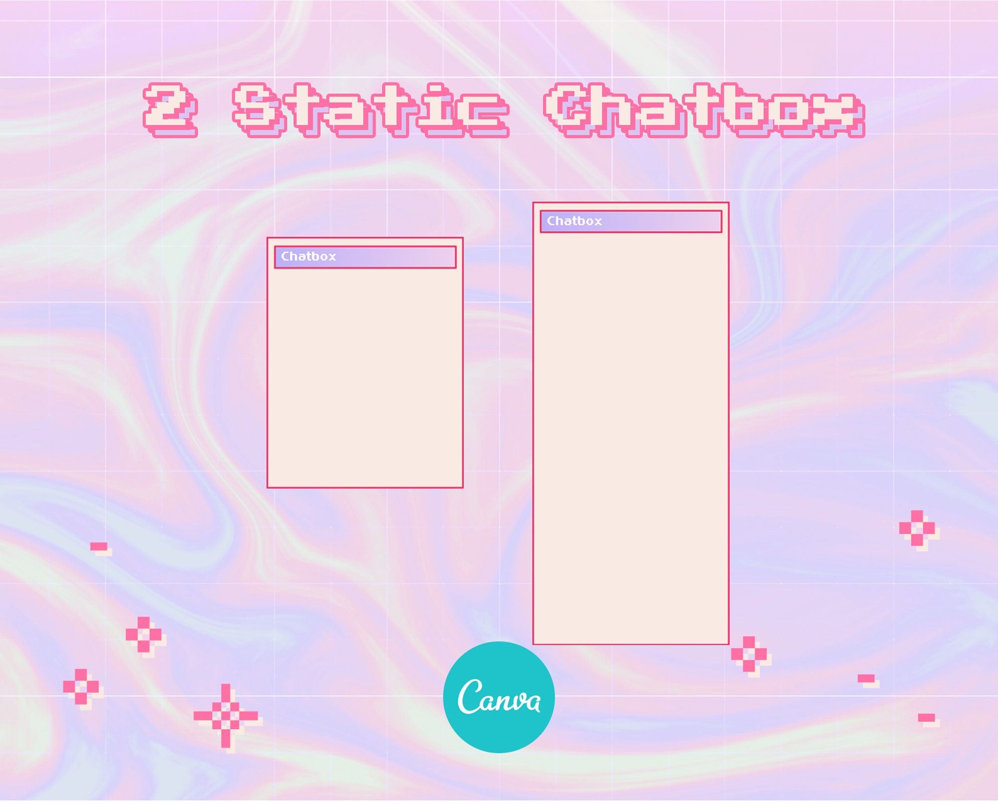 Animated Canva Twitch Overlay Template MS Paint Overlay | Etsy UK