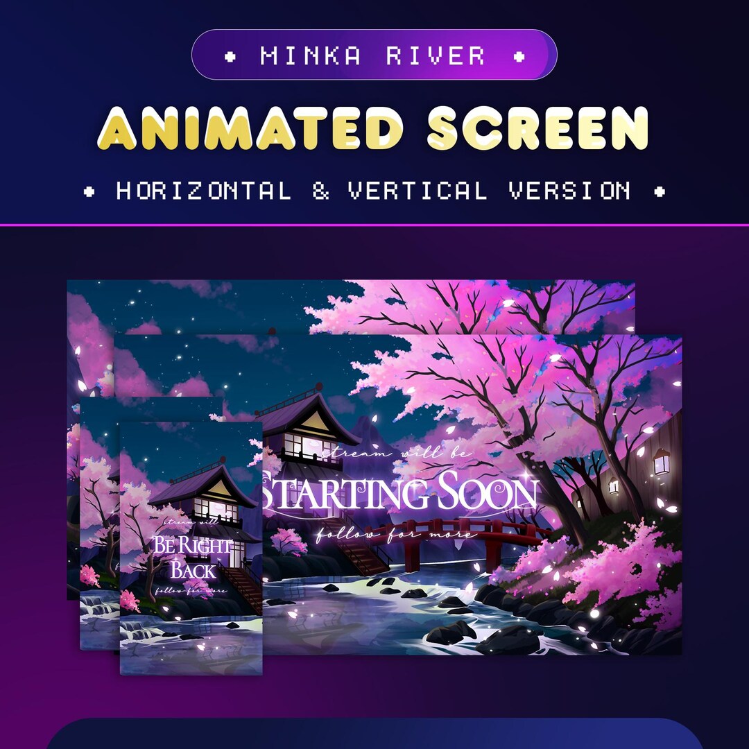 Minka River Animated Stream Screen for Twitch/vertical Screen for ...