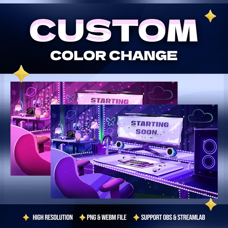 Custom All Asset Stream Overlay | Text Edit, Color Edit | Separated ...