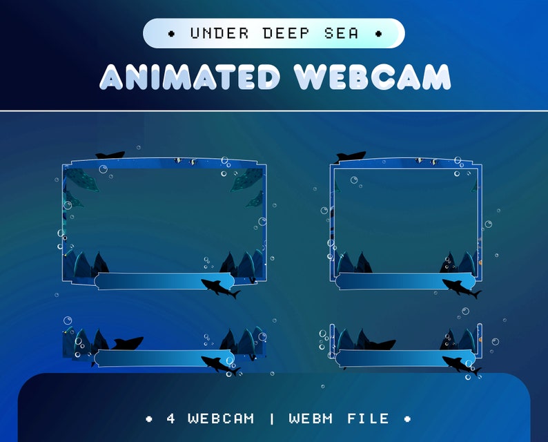Under Deep Sea Animated Stream Overlay Package for Twitch, Kick ...