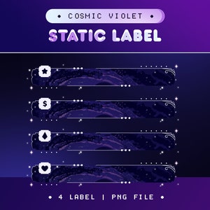 Cosmic Violet Animated Stream Overlay Pack for Twitch, Kick, Youtube ...