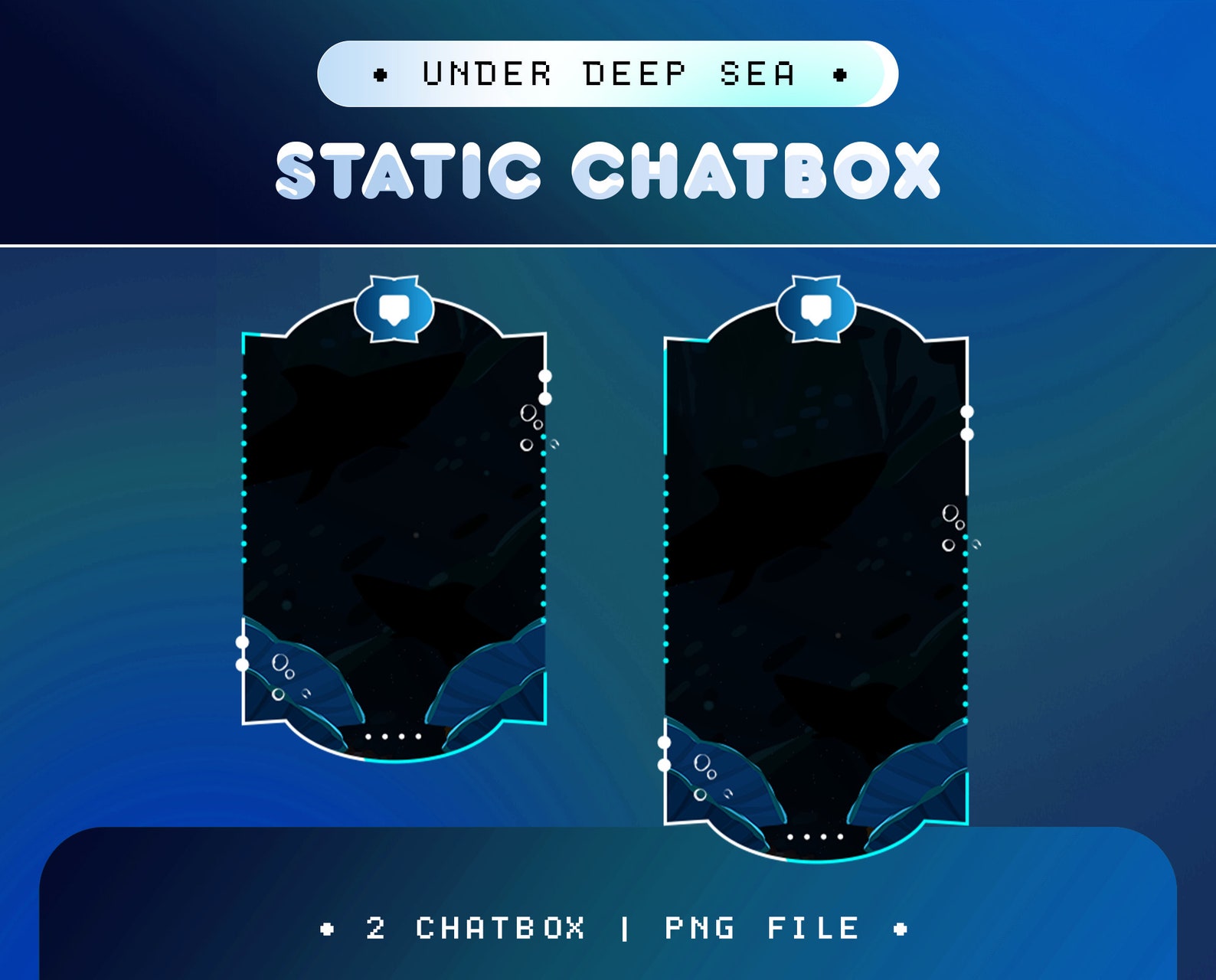 Under Deep Sea Animated Stream Overlay Package for Twitch, Kick ...