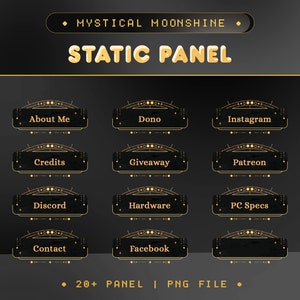 Mystical Animated Stream Pack for Twitch, Kick, Youtube/celestial Theme ...
