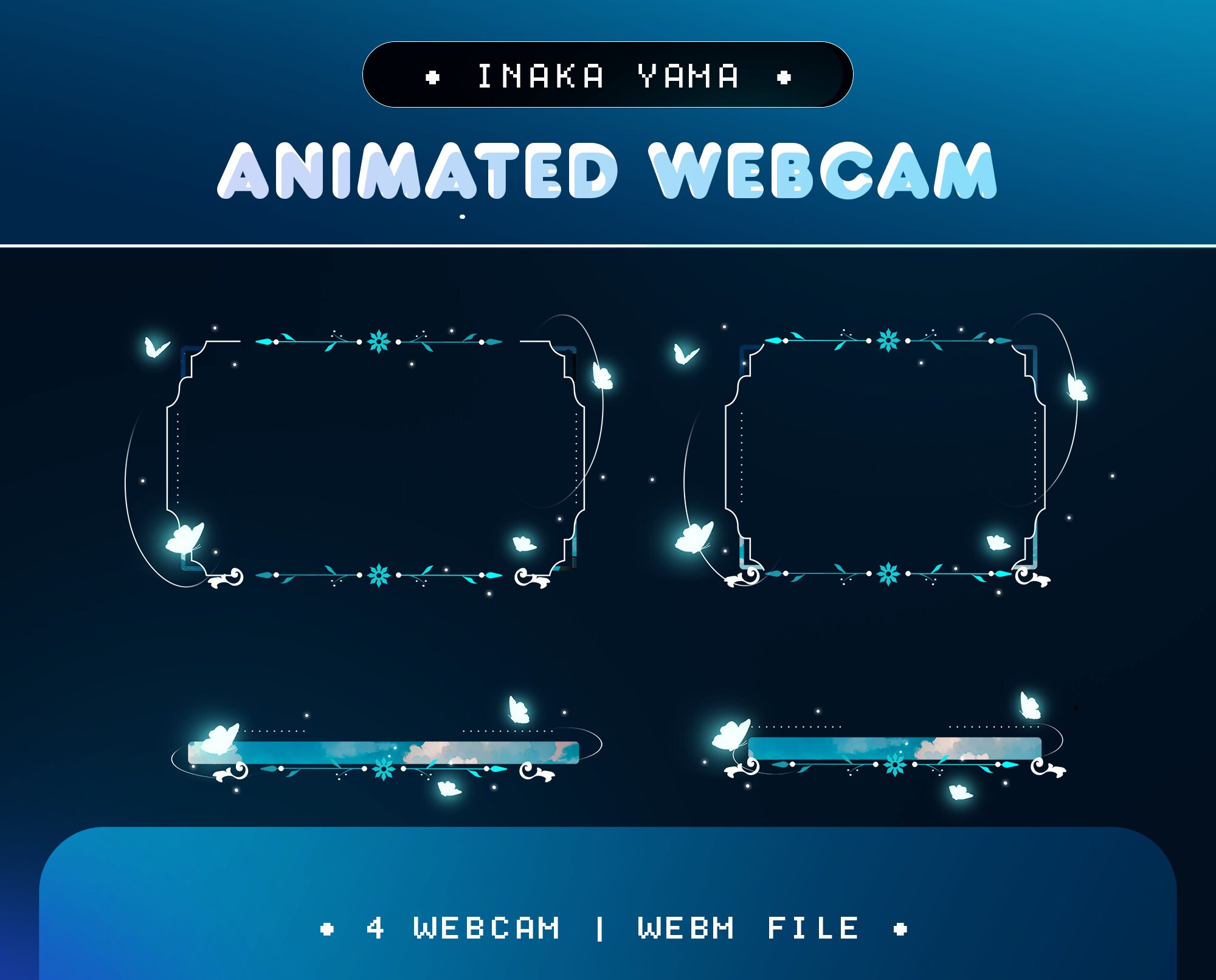 Inaka Yama Animated Stream Pack | Japanese Village Mountain Overlay ...