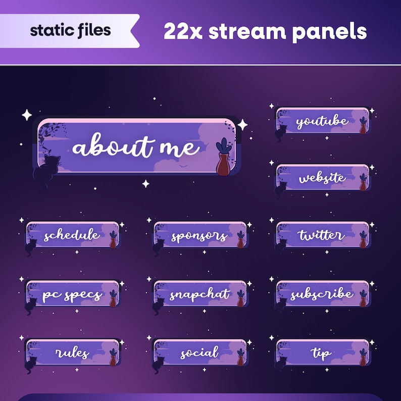 Animated Desk Cat Dreams Stream Overlay: Cozy Pink and Purple Aesthetic ...