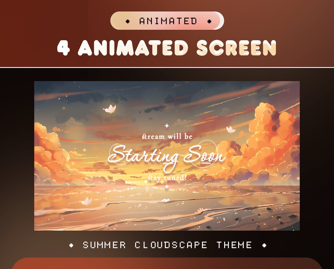 Summer Cloudscape Animated Screen Pack/ocean Sunshine/blue Sea Pack ...