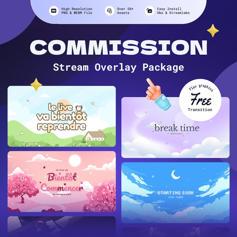 Customizable Twitch Overlay for Streamer & Vtuber | Cozy Stream Overlay ...