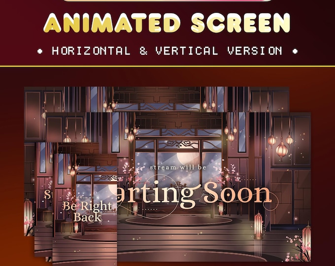 Silvery Serein Animated Stream Screen Package for Twitch/simple Elegant ...