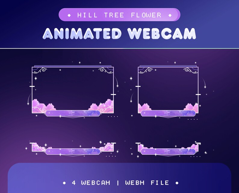 Animated Hill Flower Stream Pack for Twitch, Kick, Youtube/aesthetic ...