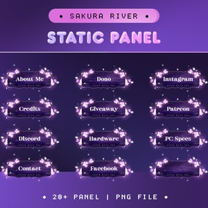 Animated Sakura River Stream Pack for Twitch, Kick, Youtube/aesthetic ...