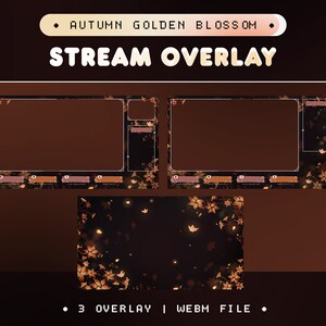 Autumn Golden Blossom Animated Stream Overlay Pack for Twitch, Kick ...