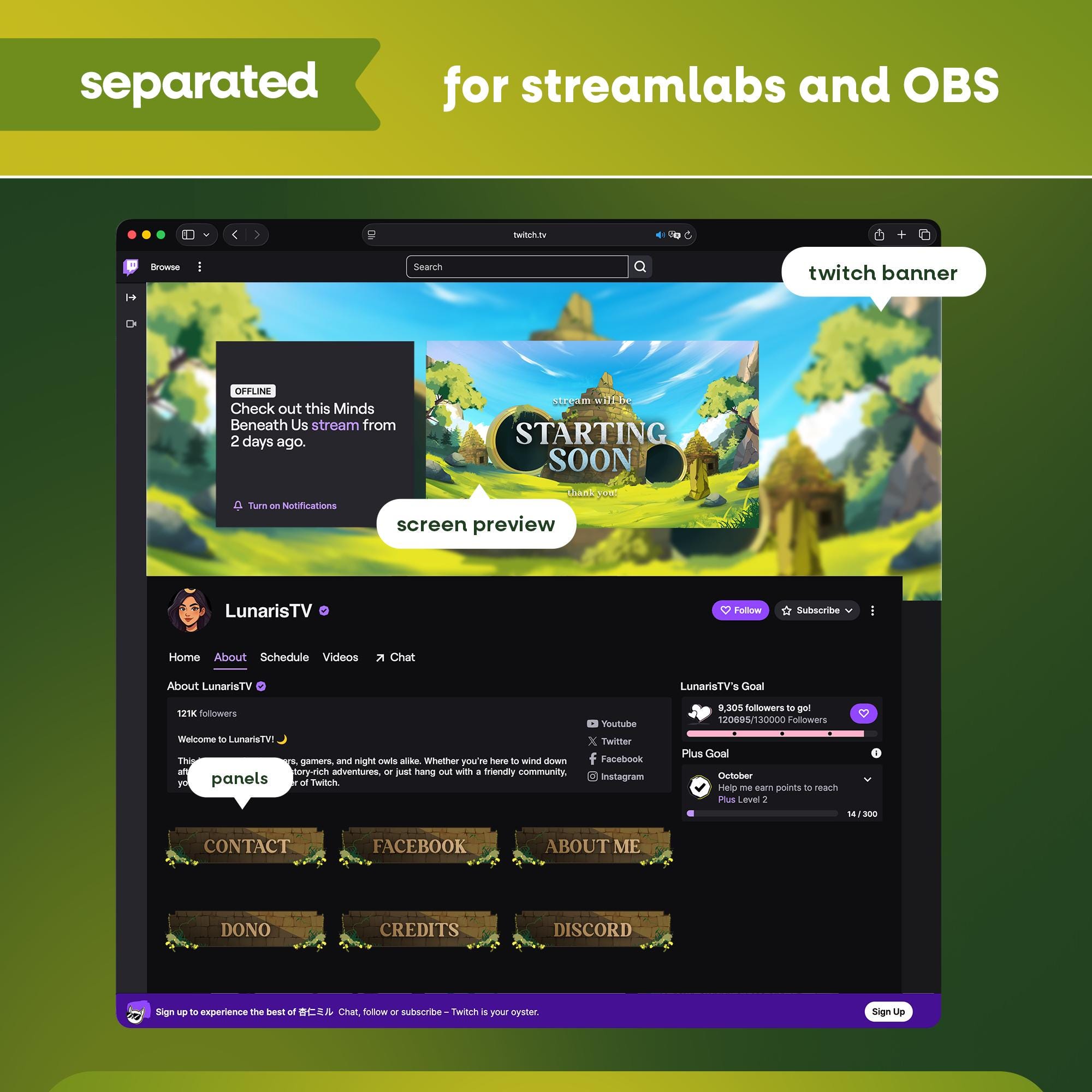 Animated Ancient Jungle Stream Overlay: Green Fantasy Adventure for ...