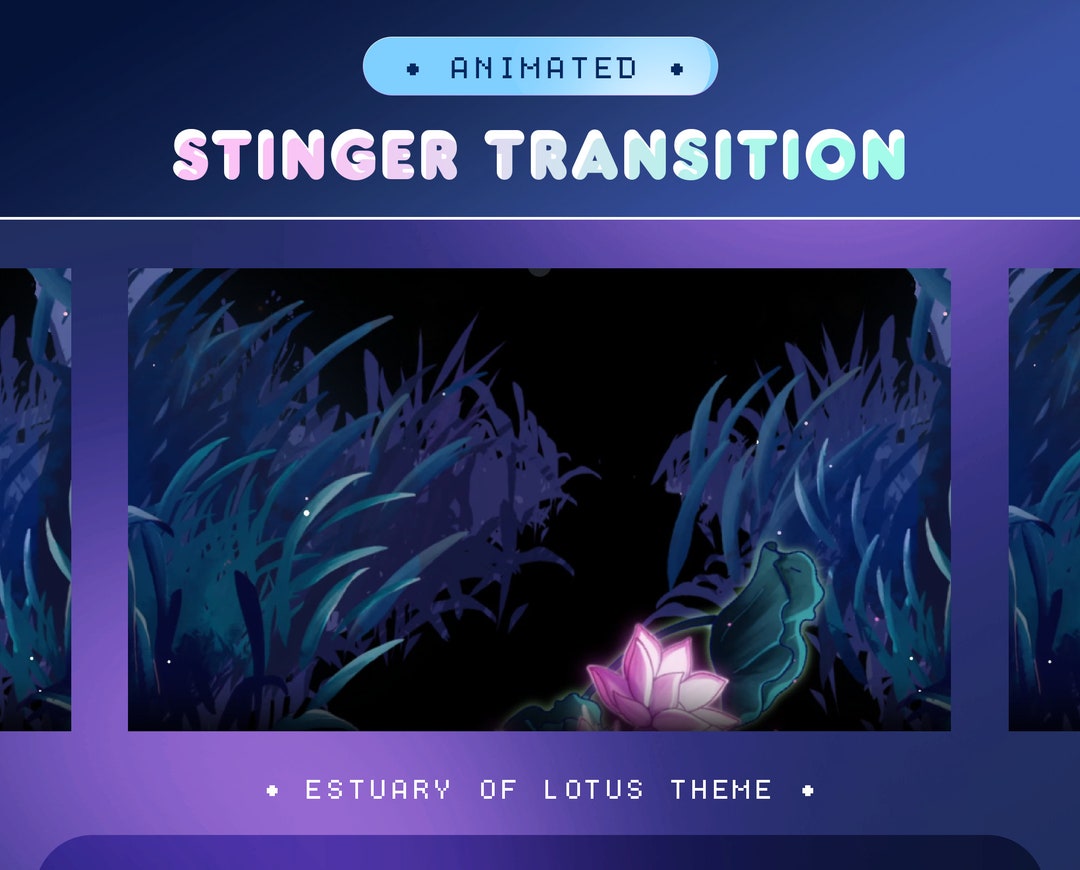 Cute Lotus Animated Stinger Transition for Twitch/aesthetic Lotus ...