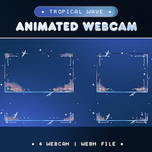 Tropical Waves Animated Overlay Package for Twitch, Kick, Youtube ...