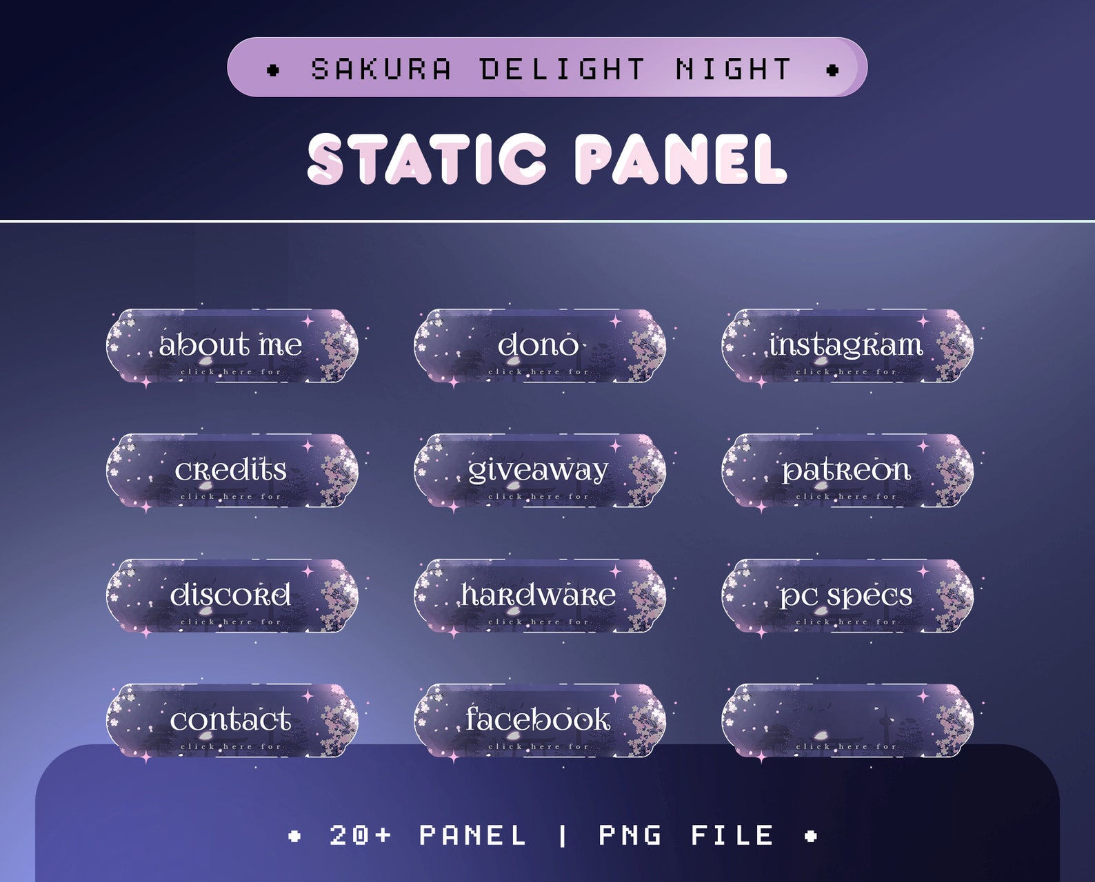 Sakura Delight Animated Stream Pack for Twitch, Kick, Youtube/aesthetic ...