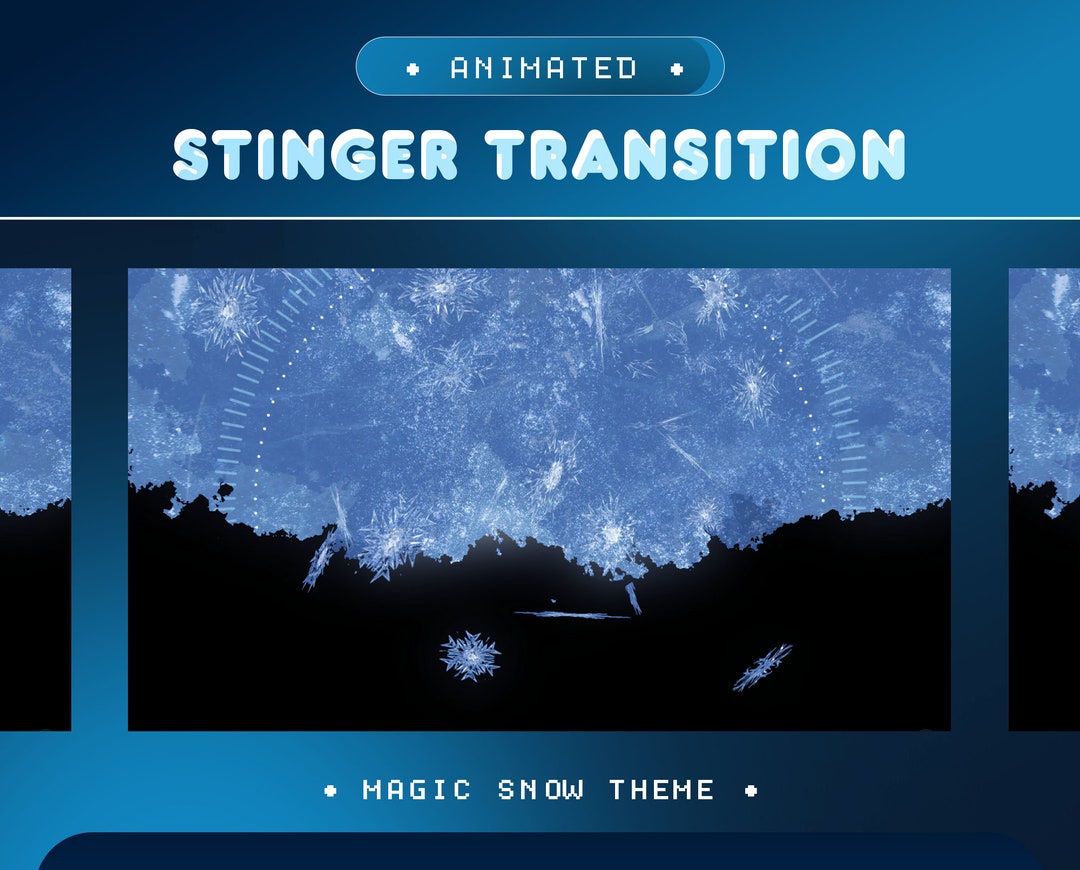Stinger Transition Light Snow Animated for Twitch, Kick and Youtube ...
