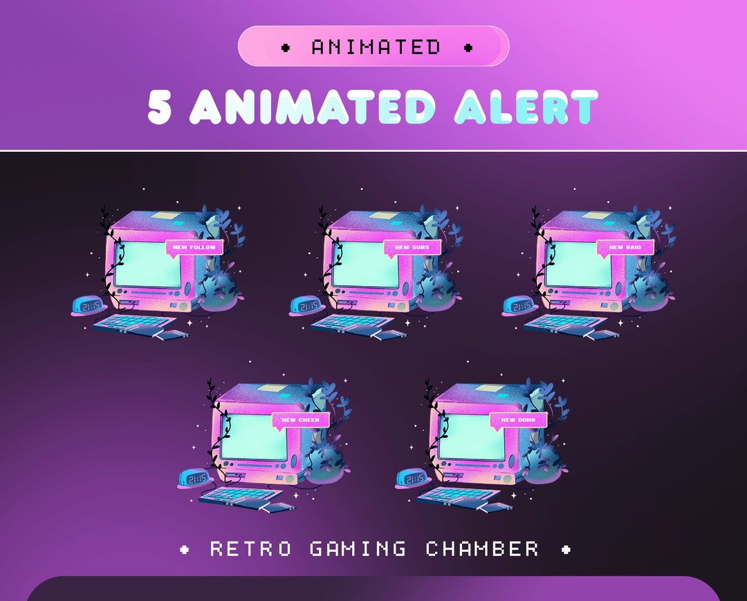 Retro Gaming Chamber Animated Stream Alert for Twitch, Kick, Youtube ...