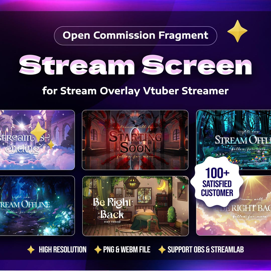 Custom Cute Animated Screen for Twitch | Ending BRB Screen | Cute ...