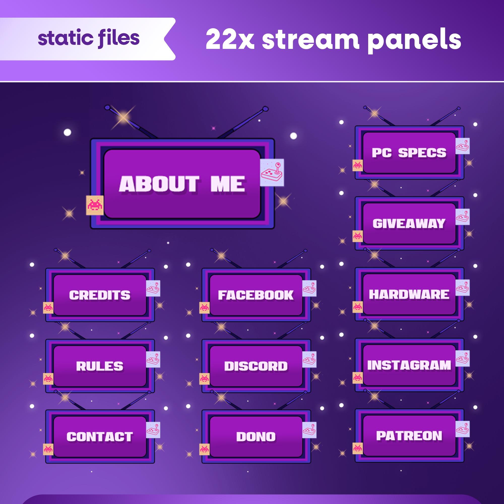 Animated Retro Arcade Stream Overlay: Game Loom for Tiktok, Twitch ...