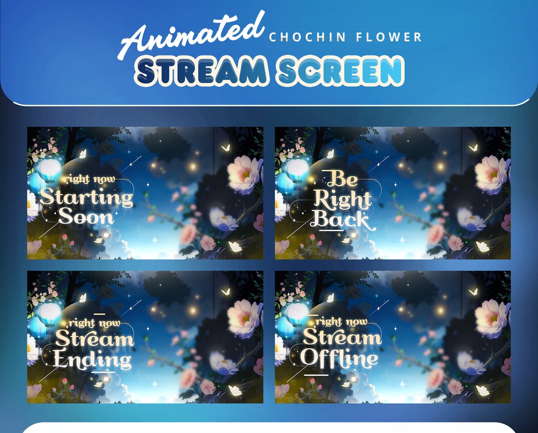Animated Screen Stream Pack for Twitch, Kick, Youtube/chocin Flower ...