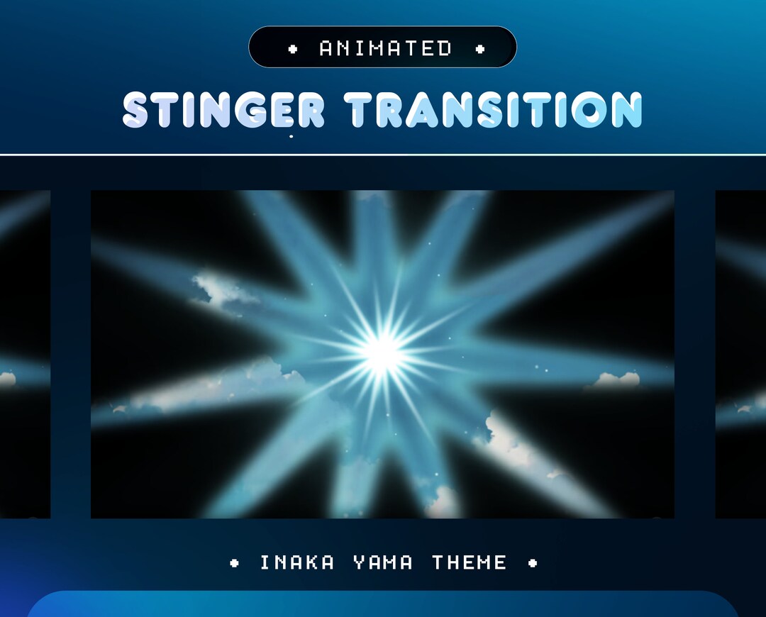 Animated Stinger Transition for Twitch, Kick, Youtube/inaka Yama ...