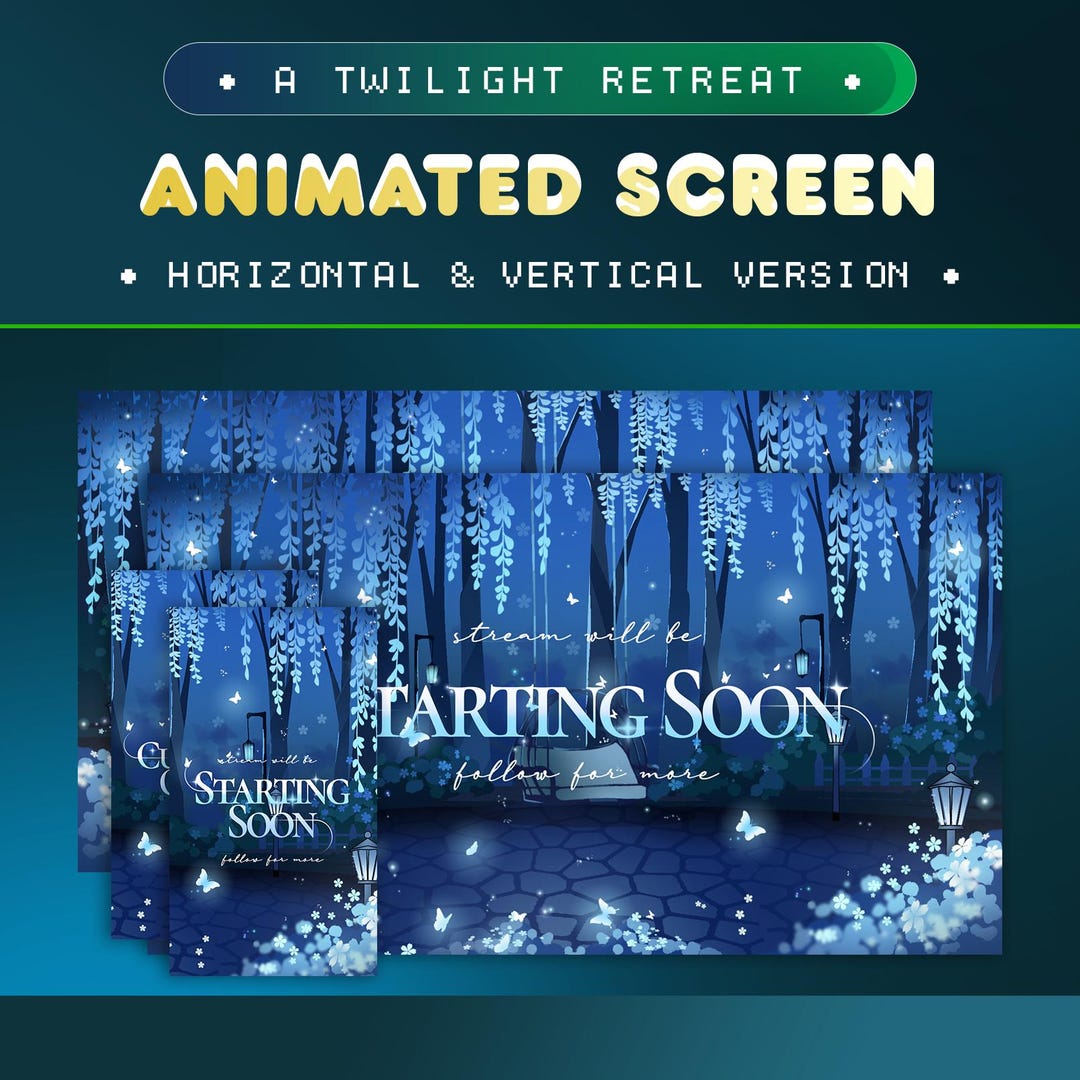 A Twilight Retreat Animated Stream Screen for Twitch/winter in Forest ...