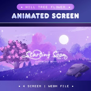 Animated Hill Flower Stream Pack for Twitch, Kick, Youtube/aesthetic ...