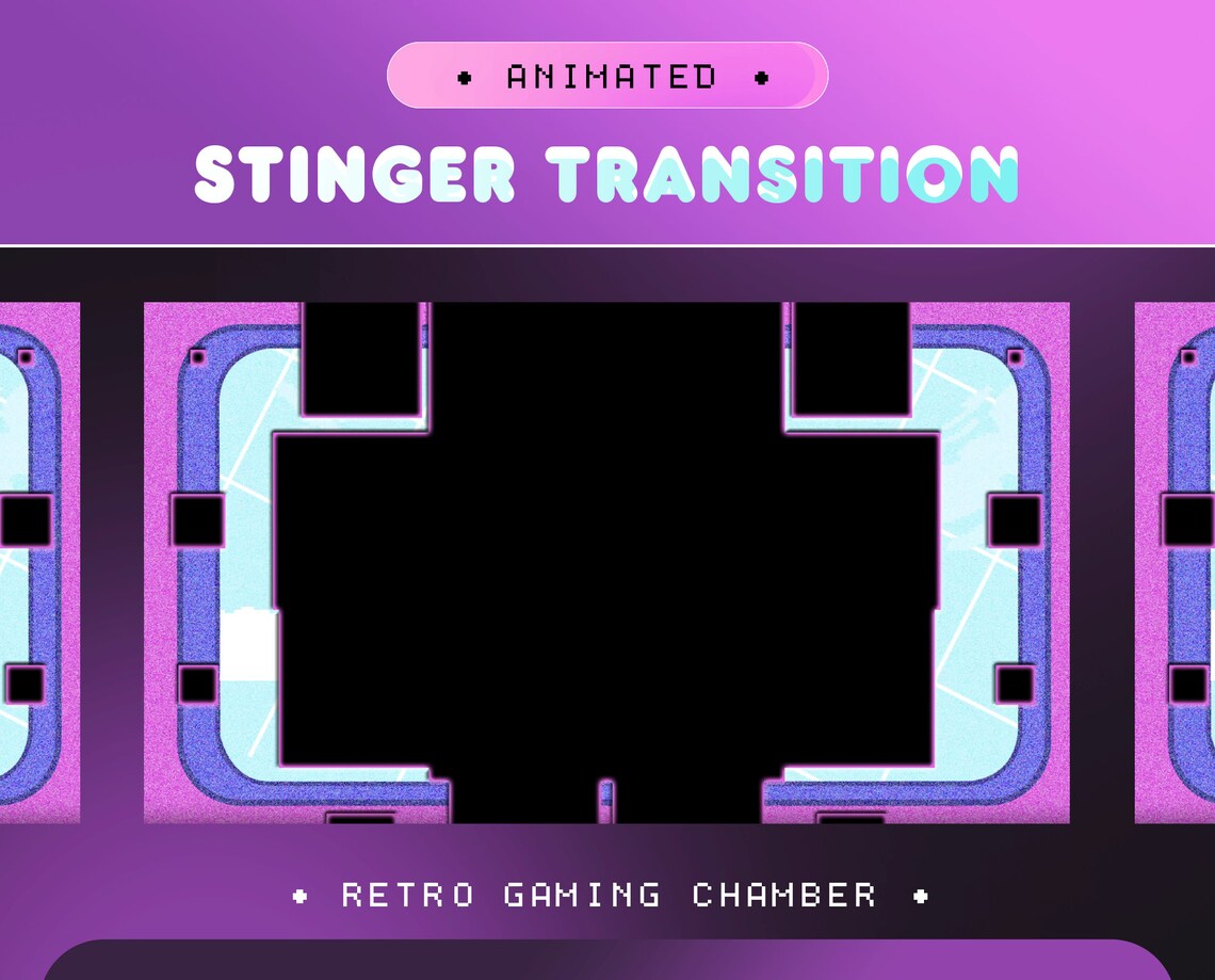 Retro Gaming Chamber Animated Stinger Transition for Twitch, Kick ...