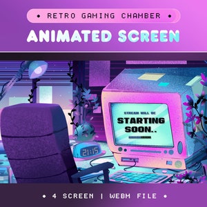 Retro Gaming Chamber Animated Stream Pack for Twitch, Kick, Youtube ...