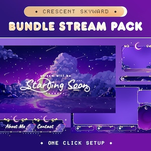 Crescent Skyward Animated Stream Pack for Twitch, Kick, Youtube ...