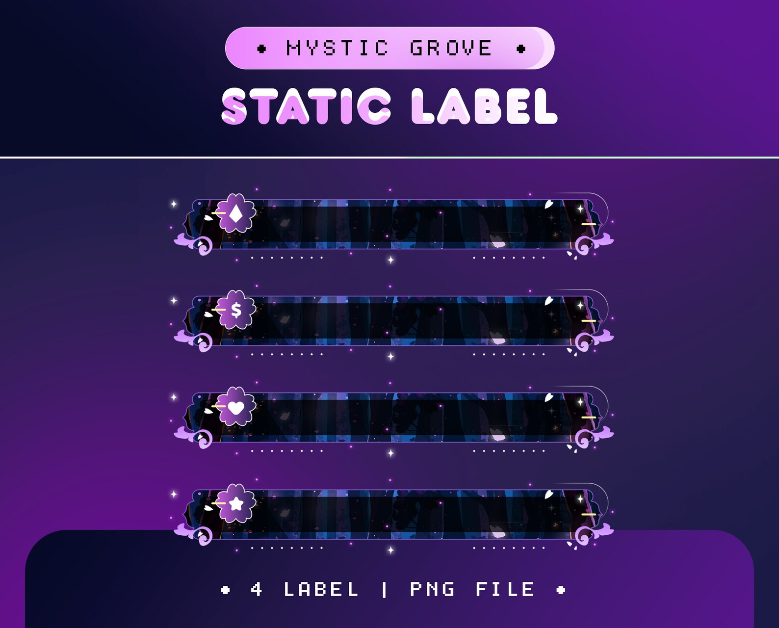 Mystic Groove Animated Stream Pack for Twitch, Kick, Youtube/sakura ...