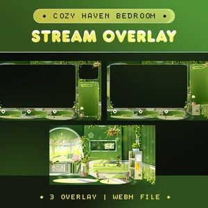 Animated Haven Bedroom Stream Pack for Twitch, Kick, Youtube/cozy Theme ...