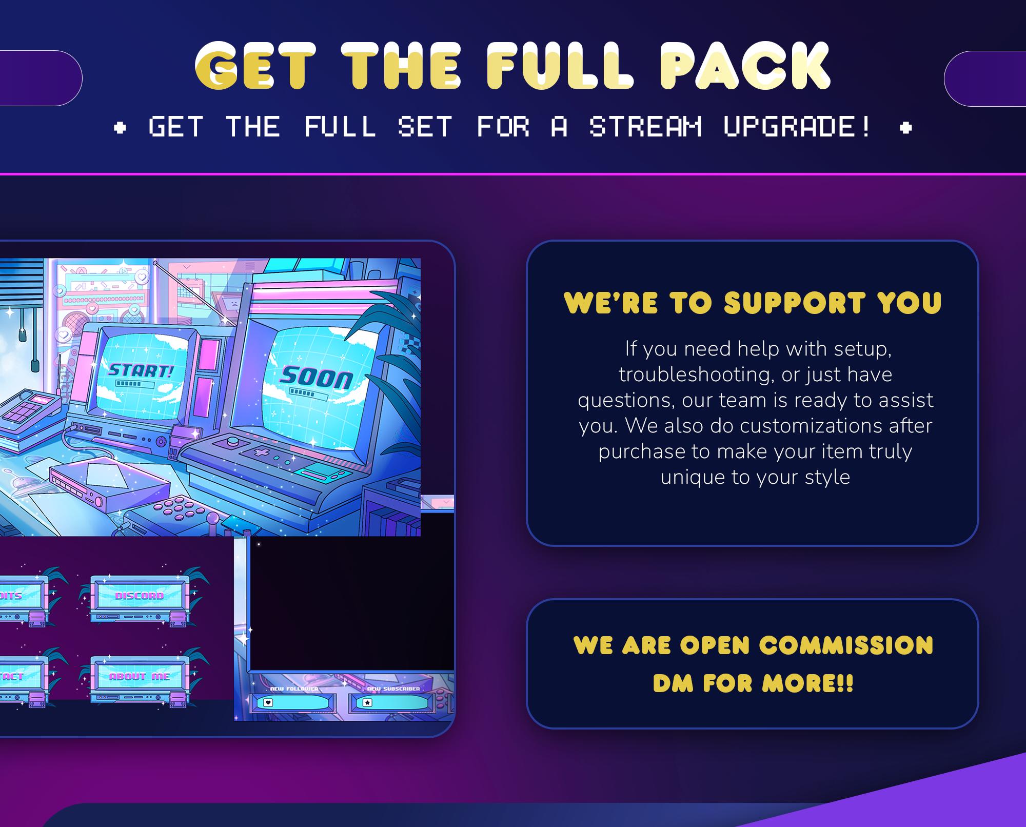 Retro Arcade Animated Stream Alert Pack for Twitch/gaming Room Twitch ...