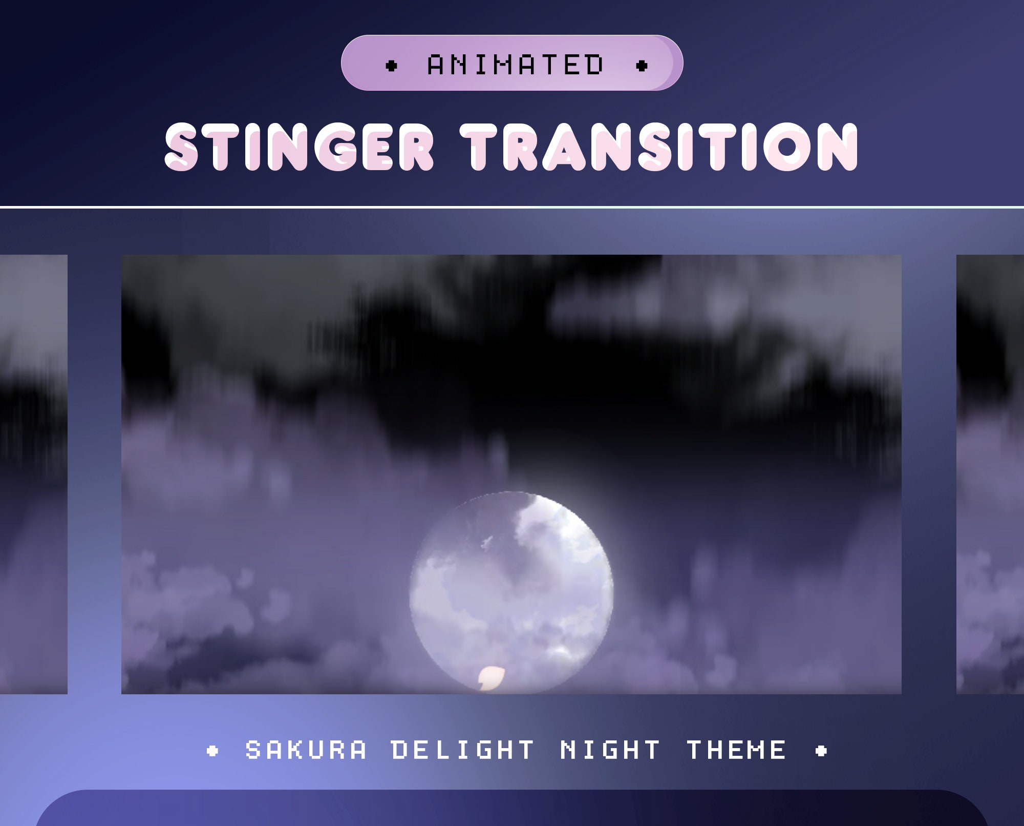 Animated Stinger Transition for Twitch, Kick, Youtube/sakura Delight ...