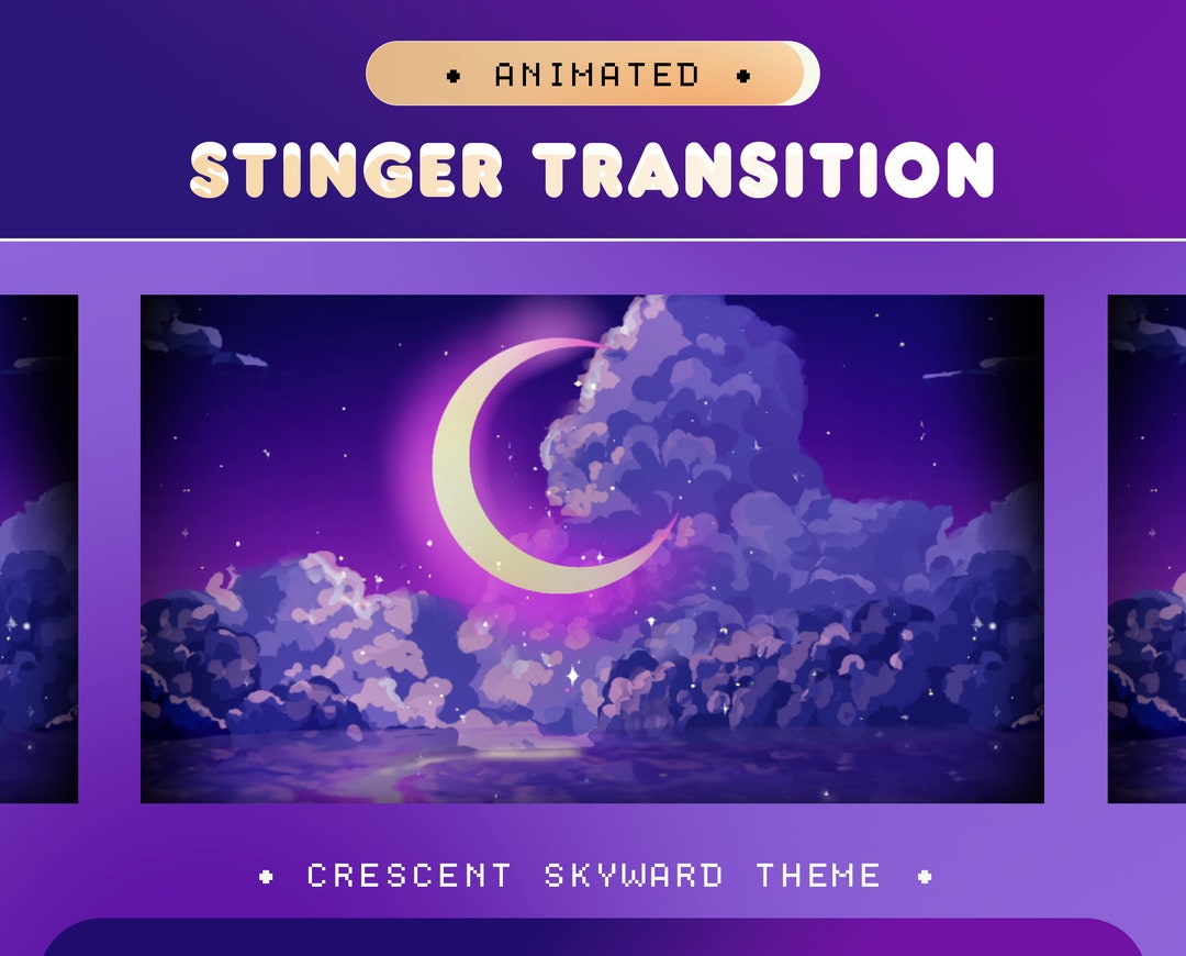 Crescent Skyward Animated Stinger Transition for Twitch, Kick, Youtube ...