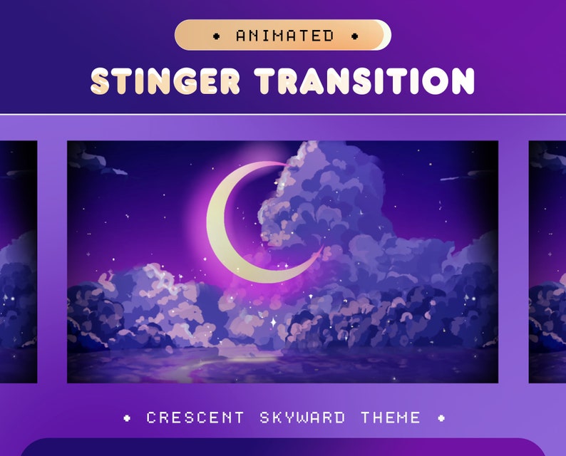 Crescent Skyward Animated Stinger Transition for Twitch, Kick, Youtube ...